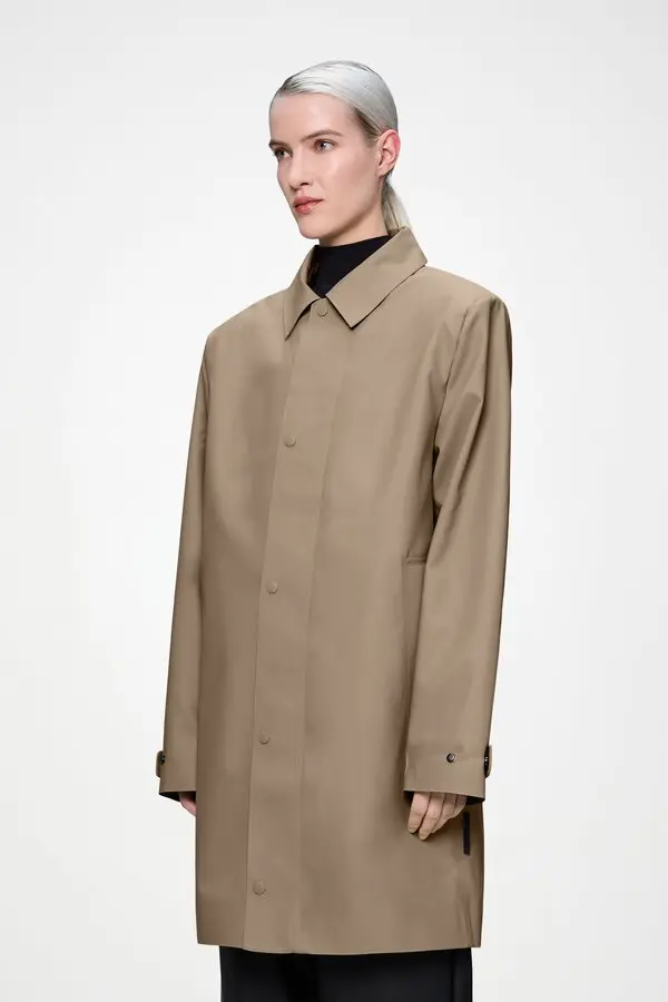 Rains Nara Long Jacket - Beige