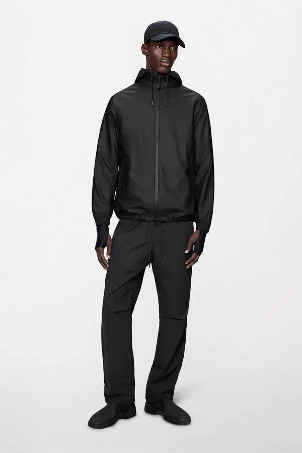 Rains Storm Breaker Hooded Waterproof Raincoat - Black