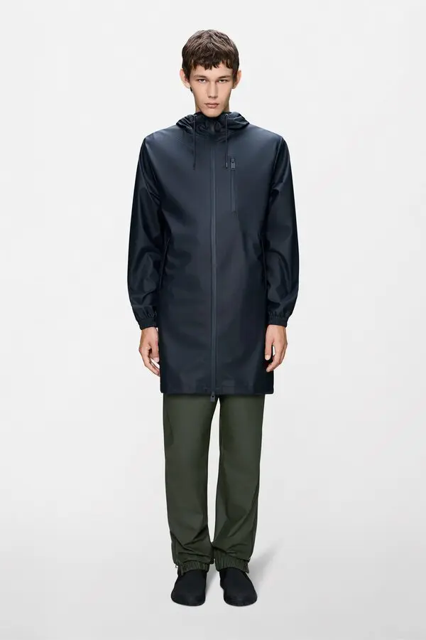 Rains Long Storm Breaker Waterproof Jacket - Navy