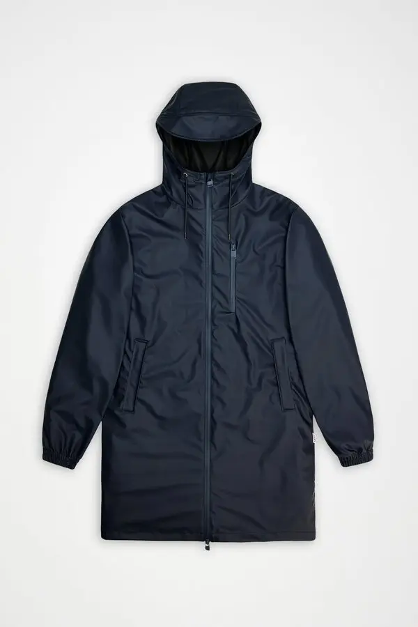 Rains Long Storm Breaker Waterproof Jacket - Navy