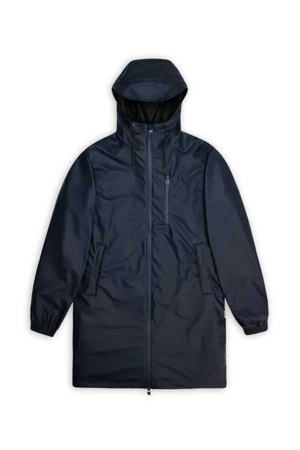 Rains Long Storm Breaker Waterproof Jacket - Navy