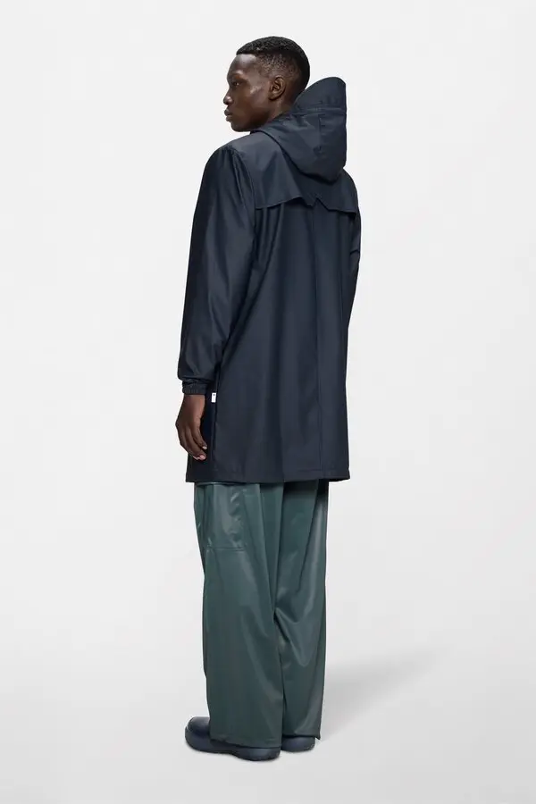 Rains Long Storm Breaker Waterproof Jacket - Navy