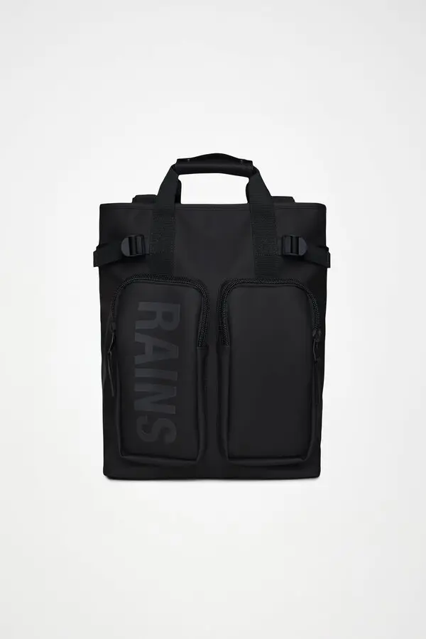 Rains Texel Waterproof Tote Backpack - Black