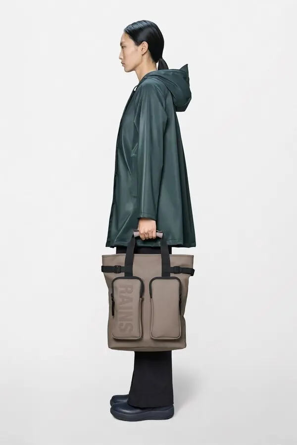 Rains Texel Waterproof Tote Backpack - Cinder