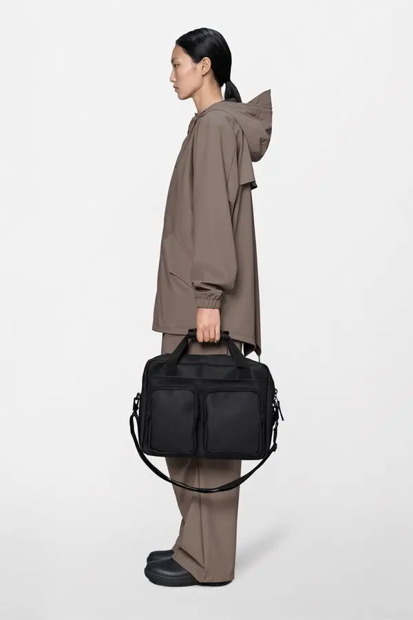 Rains Texel Tech Bag In Waterproof Pu - Black
