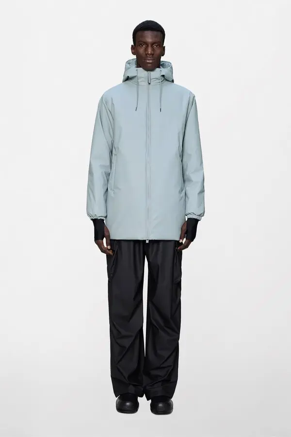 Rains Lohja Long Insulated Waterproof Jacket - Pool