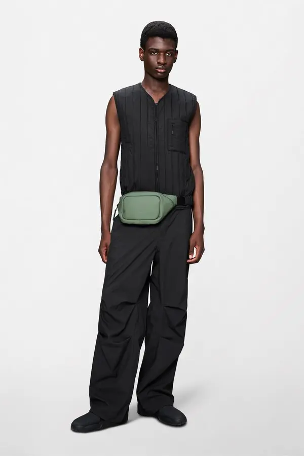Rains Banja Quilted Liner Vest With V-neck And Zip Closure