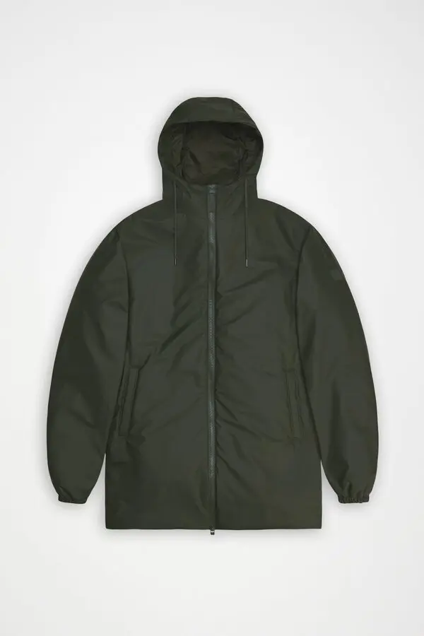 Rains Lohja Long Insulated Waterproof Jacket - Green