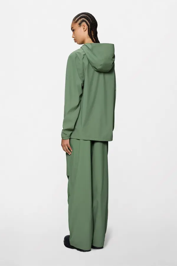 Rains Suva Hardshell Jacket With Hood And Drawstring - Green
