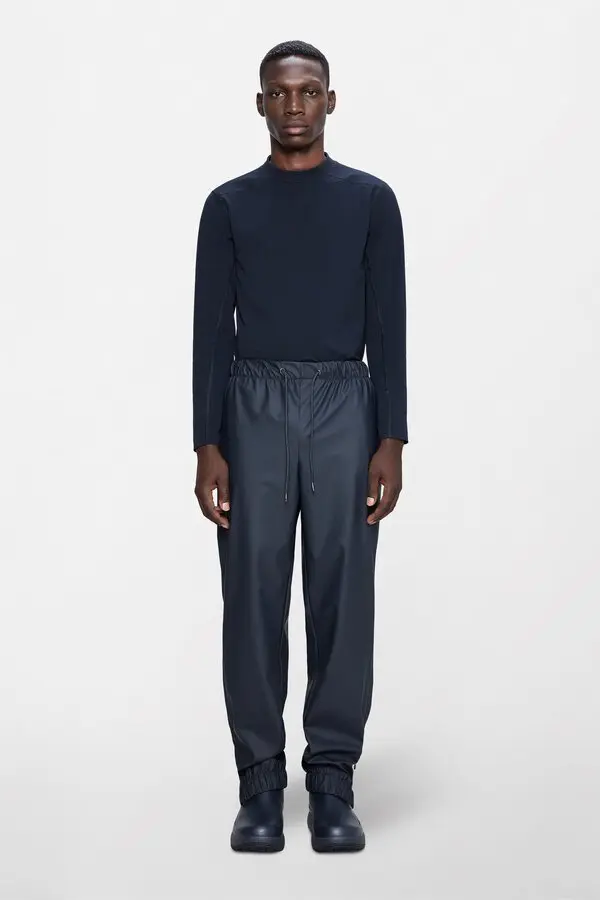Rains Regular Fit Waterproof Pants - Navy