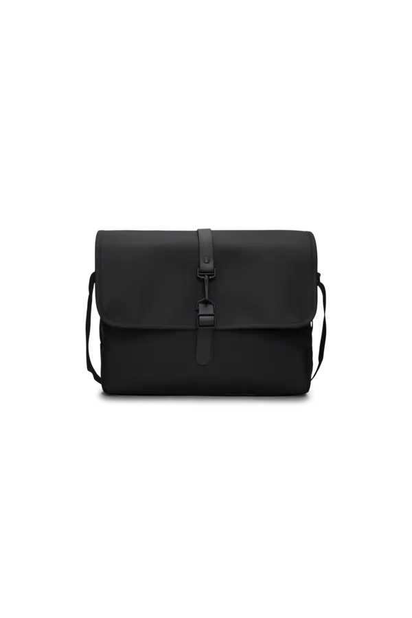 Rains Messenger Bag With Carabiner Closure - Black