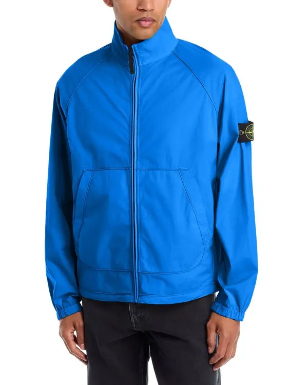 Stone Island Paracadute Cotton Poplin Zip Up Jacket