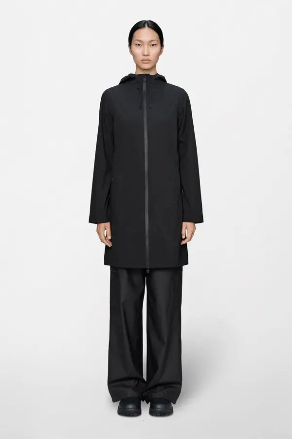 Rains Suva Hardshell Long W Jacket - Black