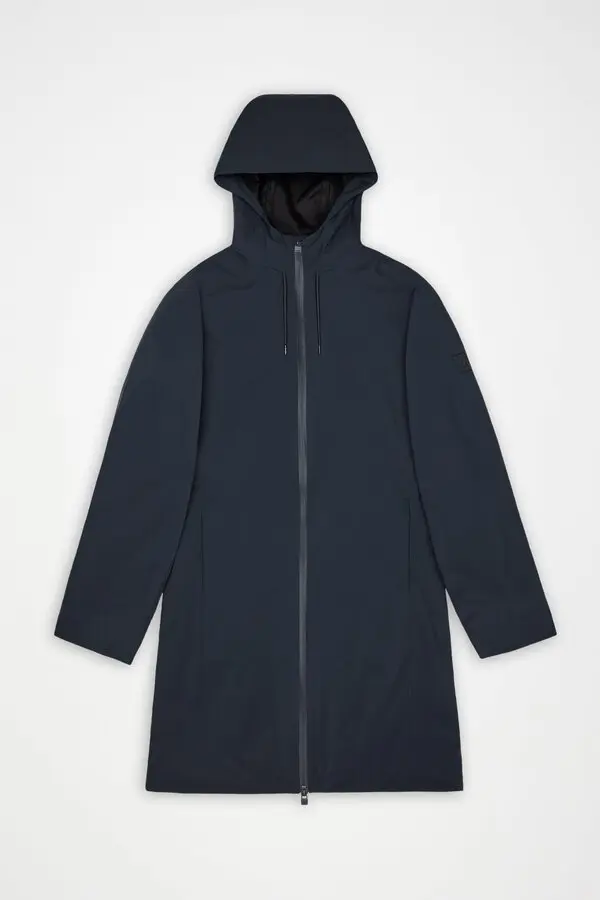 Rains Suva Hardshell Long W Jacket - Navy