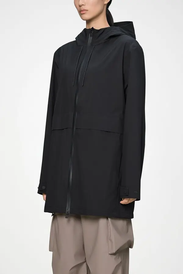 Rains Suva Hardshell Long Jacket - Black