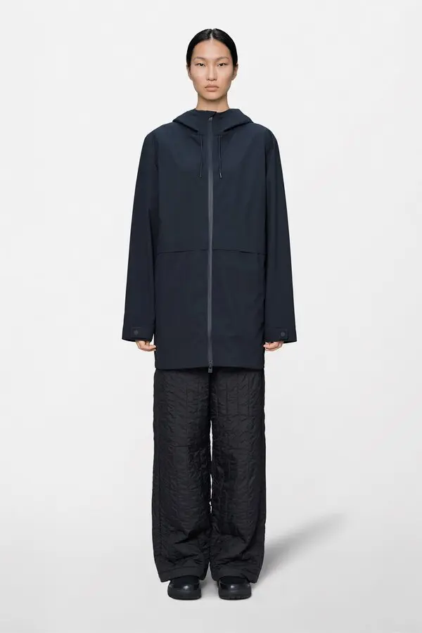 Rains Suva Hardshell Long Jacket - Navy