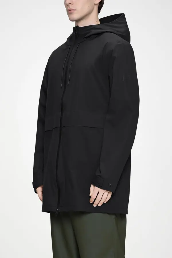 Rains Suva Hardshell Long Jacket - Black