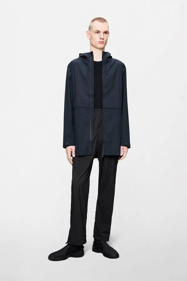 Rains Suva Hardshell Long Jacket - Navy