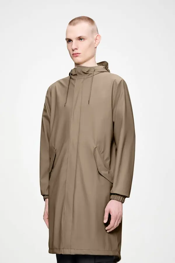Rains Fishtail Parka Waterproof Raincoat - Beige