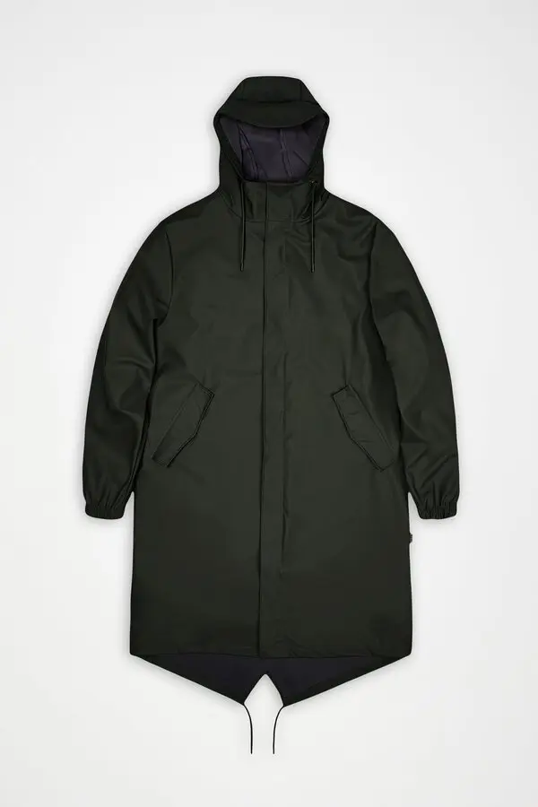 Rains Fishtail Parka Waterproof Raincoat - Green