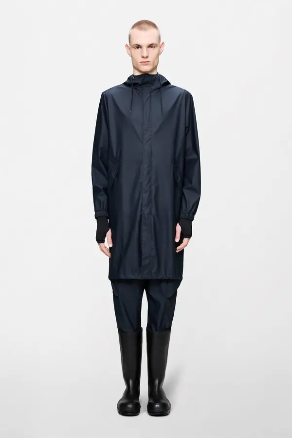 Rains Fishtail Parka Waterproof Raincoat - Navy