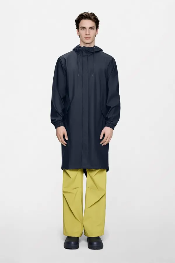 Rains Fishtail Parka Waterproof Raincoat - Navy