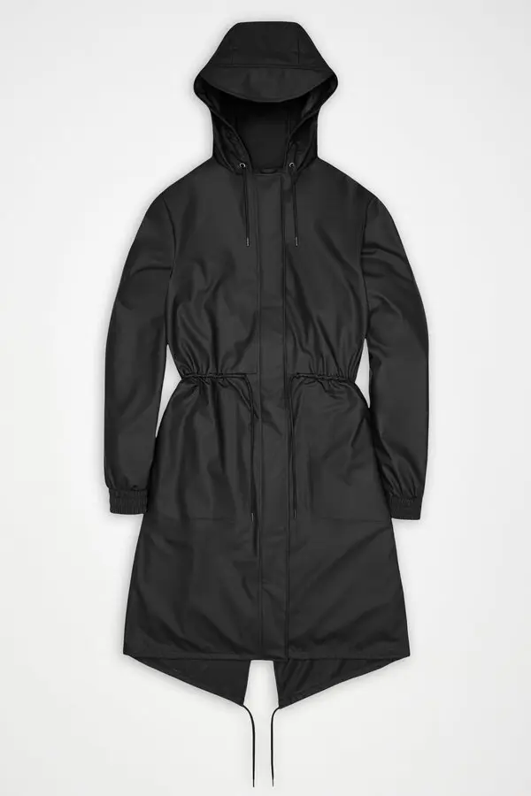 Rains String W Parka - Black