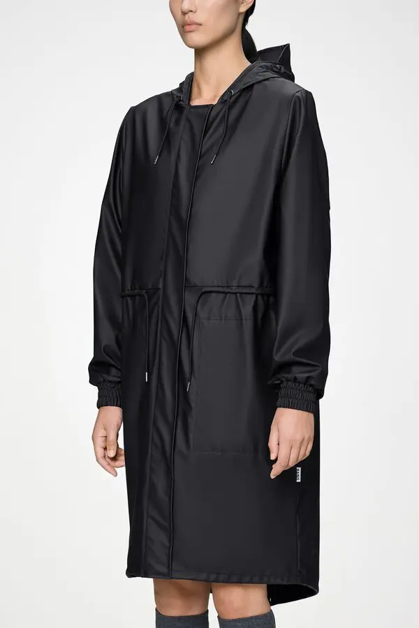Rains String W Parka - Black