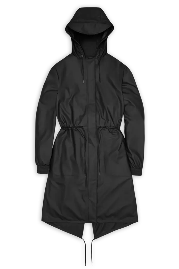 Rains String W Parka - Black