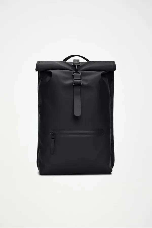 Rains Rolltop Backpack - Black