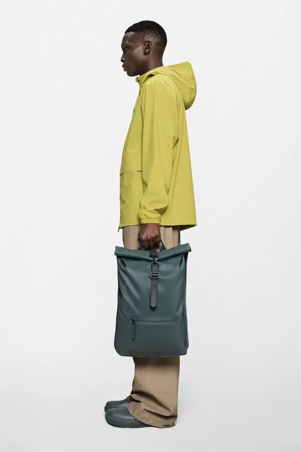 Rains Rolltop Rucksack - Green