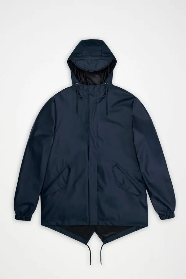 Rains Fishtail Jacket Waterproof Rainwear - Navy
