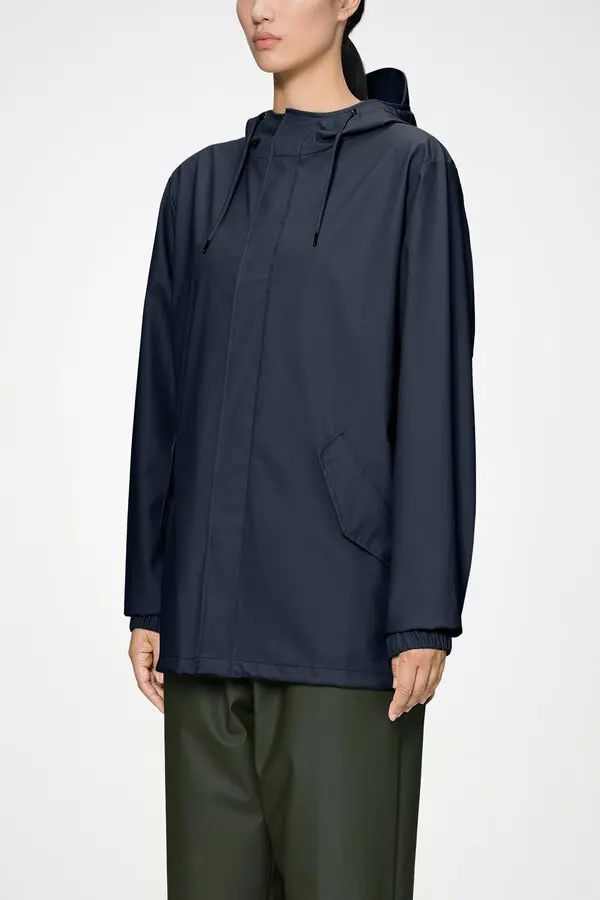 Rains Fishtail Jacket Waterproof Rainwear - Navy