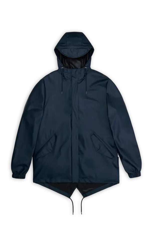 Rains Fishtail Jacket Waterproof Rainwear - Navy