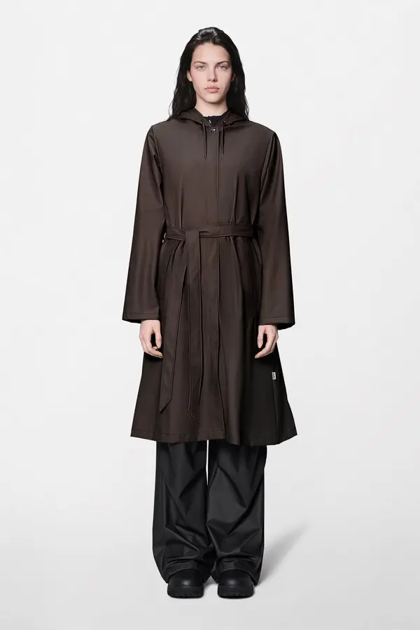 Rains A-line Longer W Jacket - Bark