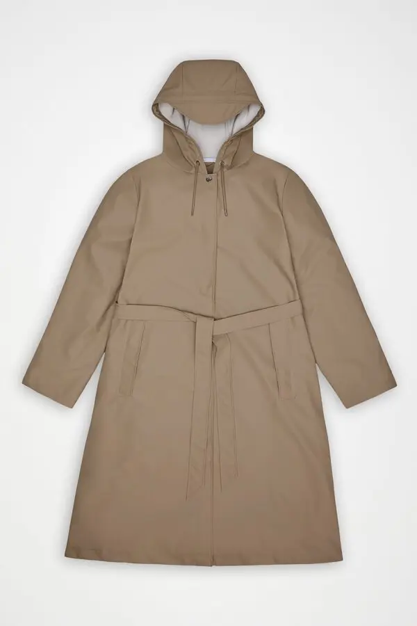 Rains A-line Longer W Jacket - Beige