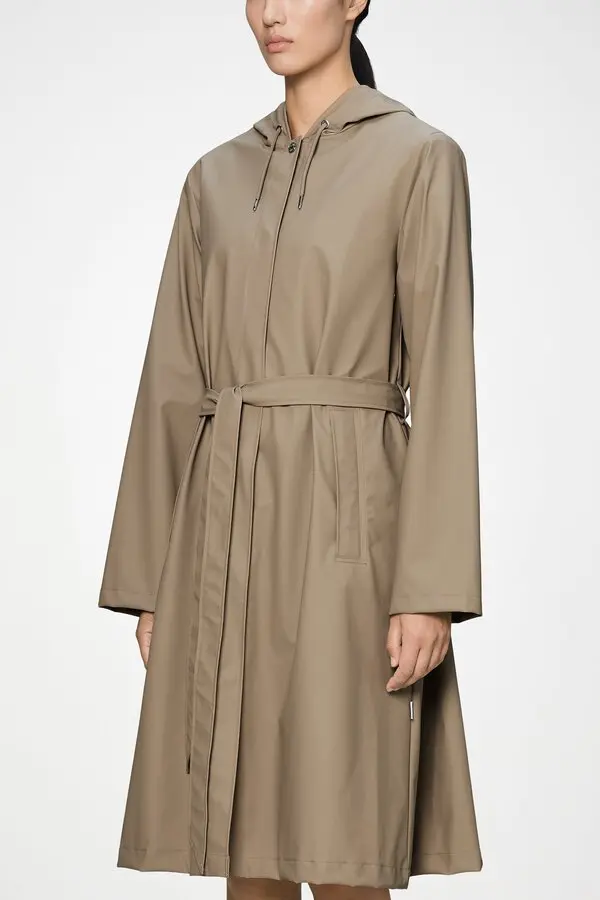 Rains A-line Longer W Jacket - Beige
