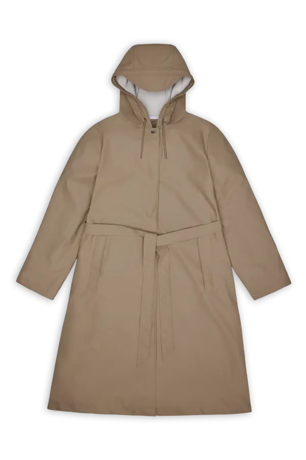 Rains A-line Longer W Jacket - Beige