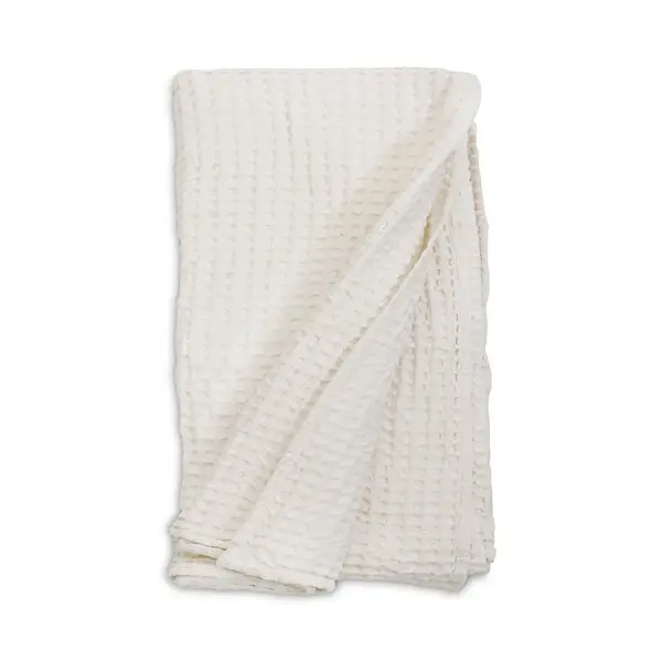 POM POM AT HOME Zuma Cotton Waffle Blanket, Twin/twin Xl - Cream