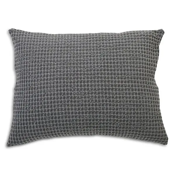 POM POM AT HOME Zuma Cotton Waffle King Sham - Charcoal