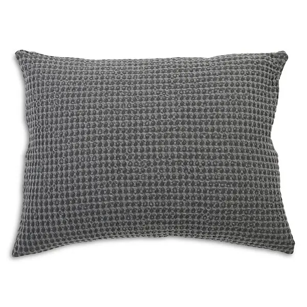 POM POM AT HOME Zuma Cotton Waffle Big Pillow, 28 X 36 - Charcoal