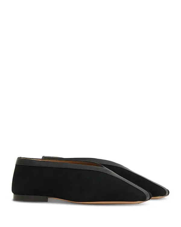 MANSUR GAVRIEL Suede Square Toe Flats