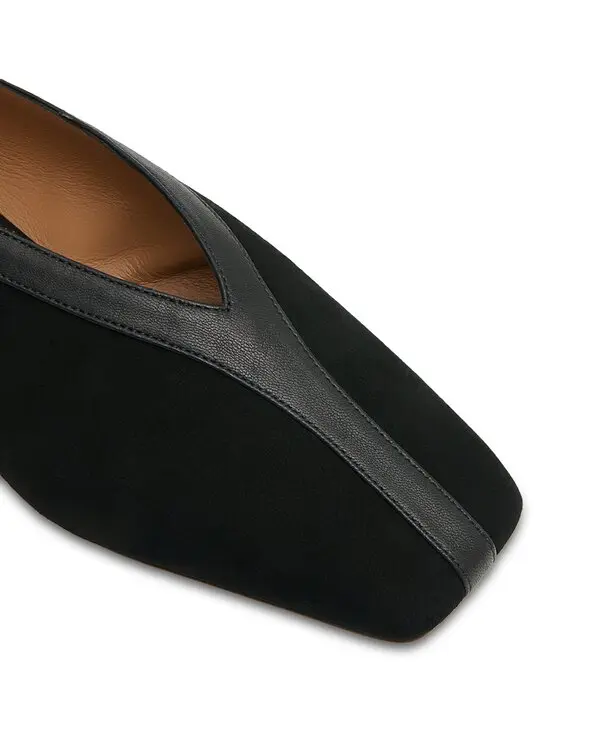 MANSUR GAVRIEL Suede Square Toe Flats