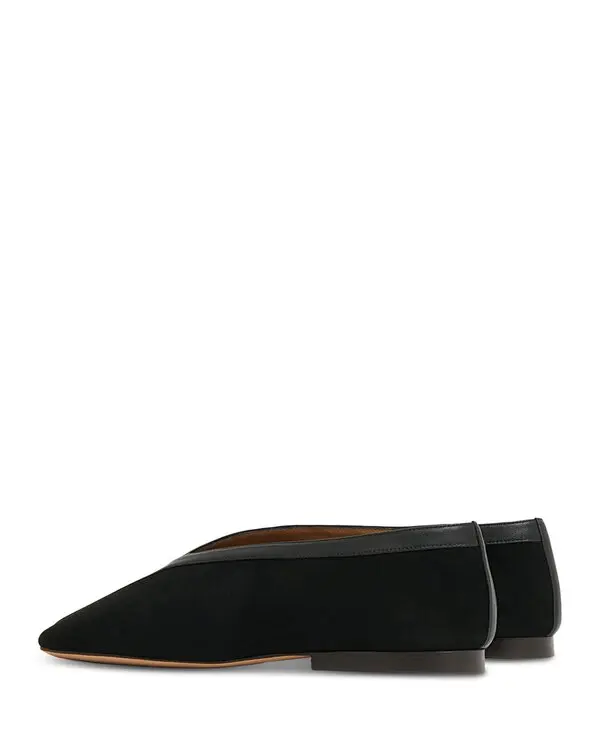 MANSUR GAVRIEL Suede Square Toe Flats
