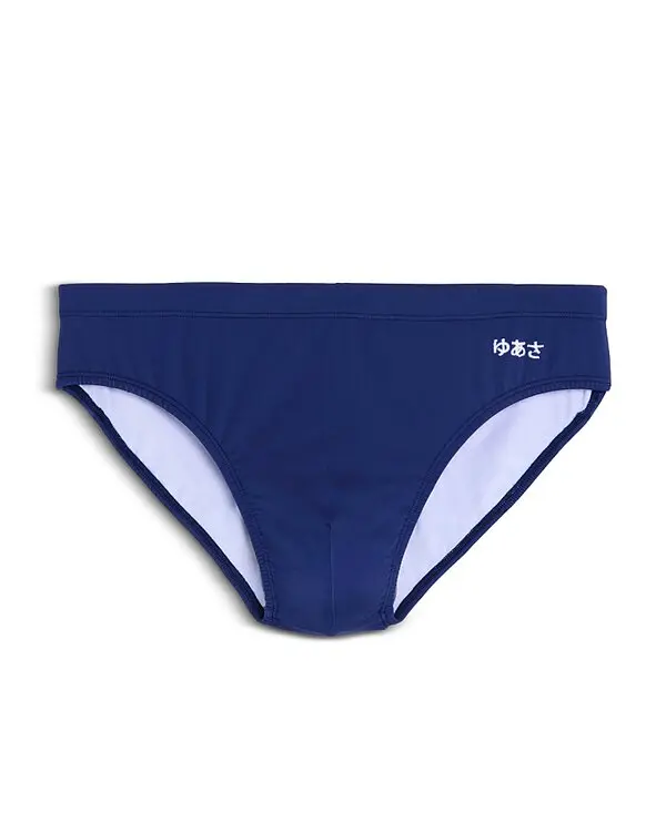 YUASA MENSWEAR Solid Swim Briefs - Ocean Cavern Blue