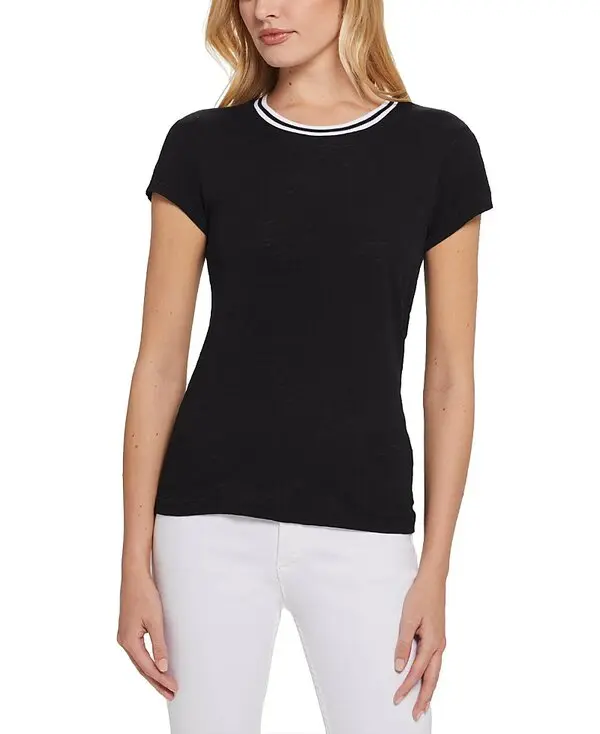 Goldie LeWinter Tipped Ringer Tee - Black