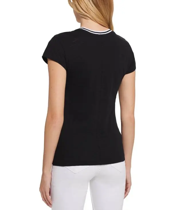 Goldie LeWinter Tipped Ringer Tee - Black
