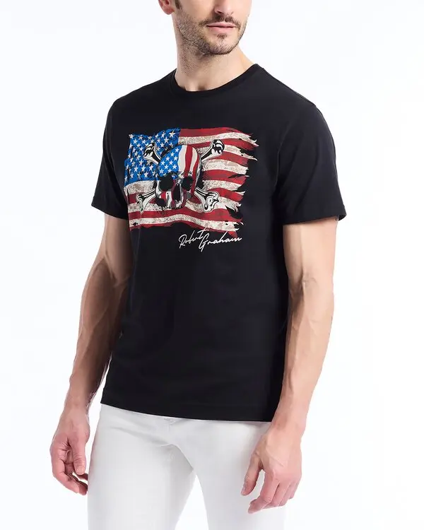 Robert Graham Skull Flag Short Sleeve Graphic Tee