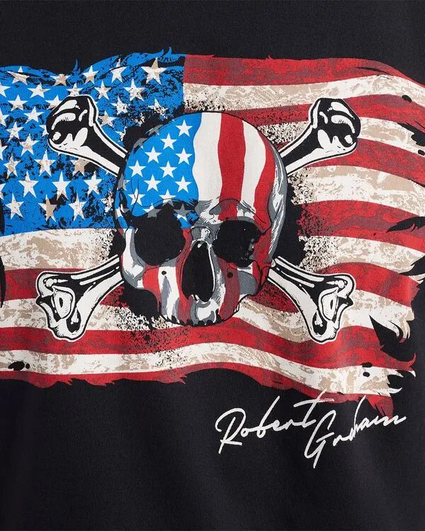 Robert Graham Skull Flag Short Sleeve Graphic Tee