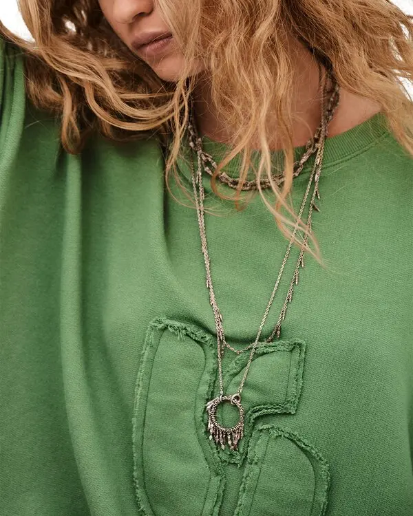 Ba&sh Maia Sweatshirt With Appliquéd Logo - Green